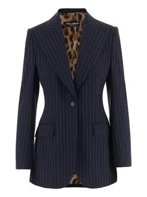 Dolce & Gabbana Turlington Single Breasted Wool Jacket - Multi