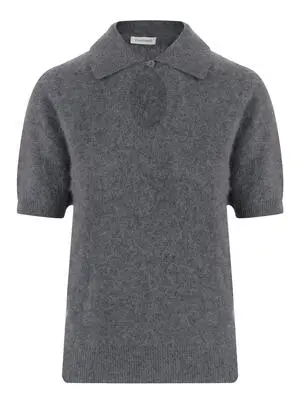 BY MALENE BIRGER Tallalia Cashmere Sweater With Cut Out Detail Grey