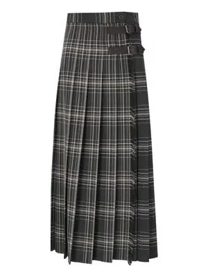 Max Mara Prisma Tartan Skirt Grey