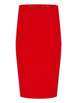 ELISABETTA FRANCHI Red Midi Skirt