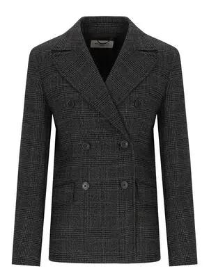 Max Mara Occhio Double Breasted Jacket - Grey