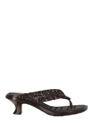 GANNI Heeled Flip Flop - Brown