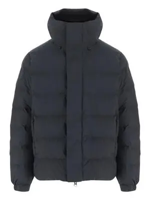 SAVE THE DUCK Nylon Down Jacket With High Collar And Channel Quilting - Black