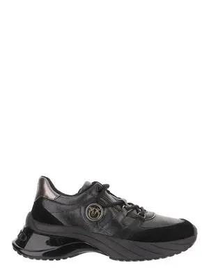 PINKO Leather Sneakers With Logo