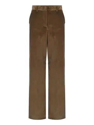 MAX MARA Tania Brown Velvet Trousers