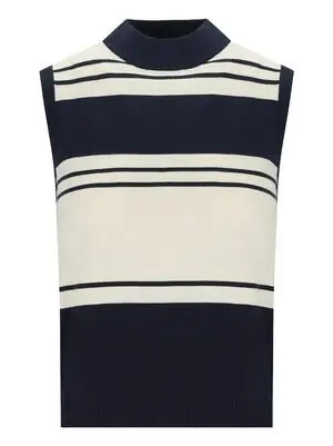MAX MARA Nazione Blue White Top