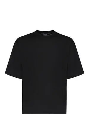 Jacquemus Paper Jersey T Shirt With Logo - Black