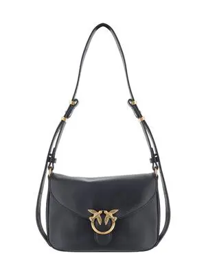 Pinko Leather Shoulder Bag - Black