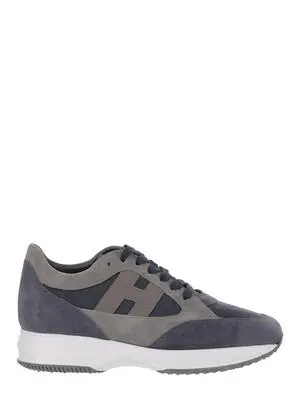 Hogan Interactive Sneakers In Suede And Mesh Multi