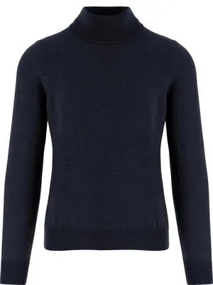 Tagliatore Wool Turtle Neck Sweater - Navy