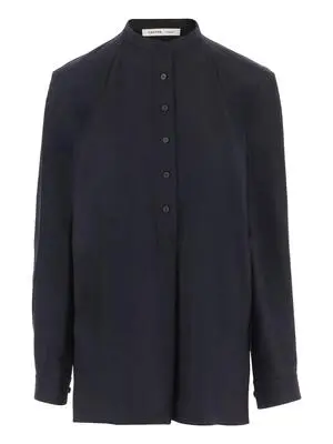 CARVEN Wool Sweater With Half Button Front