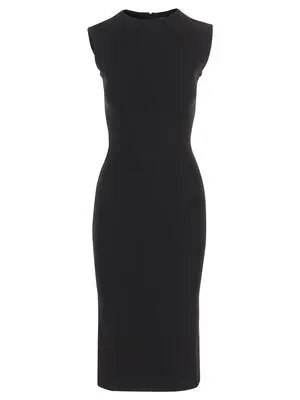 Jacquemus Alba Midi Dress With Ruffles - Black