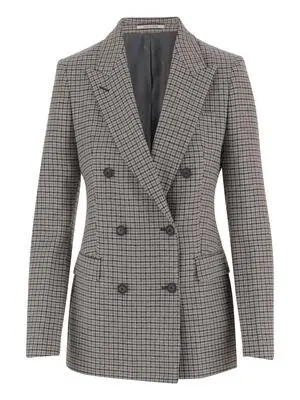 Tagliatore Wool Blend Double Breasted Jacket - Grey