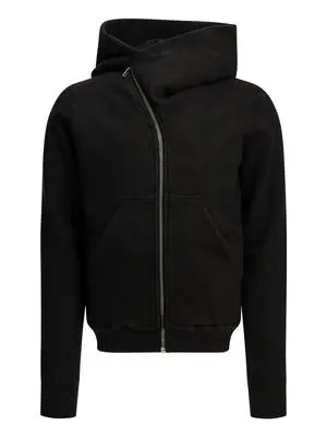 Rick Owens 'mountain' Zip Up Sweatshirt Black