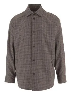 DARKPARK Checked Stretch Viscose Blend Shirt