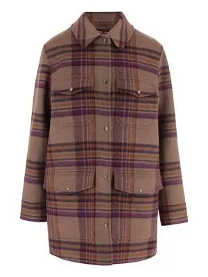 Woolrich Wool Blend Shirt With Check Pattern - Multi