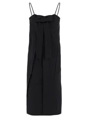 ALAINPAUL Acetate Blend Dress With Bow - Black