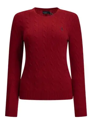 Polo Ralph Lauren Crew Neck Sweater With Logo - Red