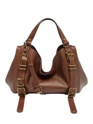 DIESEL® D One” Leather Handbag - Brown