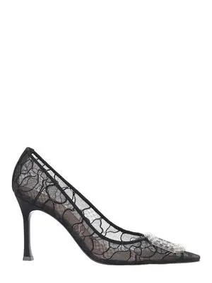 Amina Muaddi Camelia Lace Pumps - Black