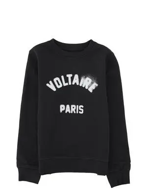 Zadig&Voltaire Felpa Girocollo Con Stampa Logo - Black