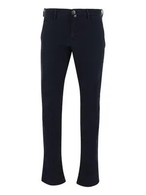 JACOB COHЁN Stretch Cotton Blend Pants - Navy