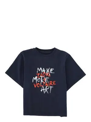 Zadig&Voltaire T Shirt Con Stampa - Blue
