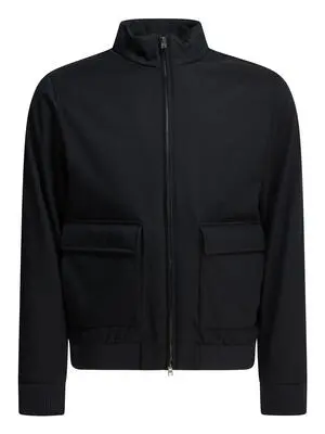 Herno 3 Layers Wool Storm' Bomber Jacket - Blue
