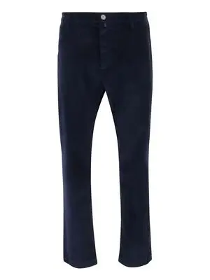 JACOB COHЁN Stretch Cotton Velvet Pants - Navy