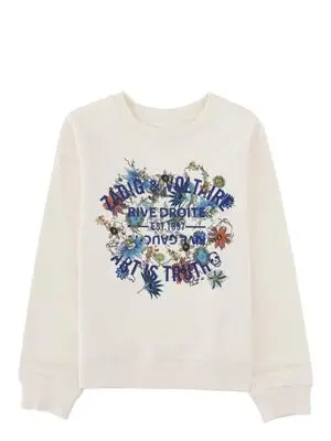 Zadig&Voltaire Felpa Girocollo Con Stampa - White