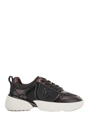 Pinko Alba Leather Blend Sneakers Black