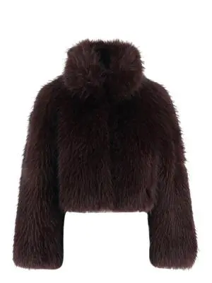 Pinko Fake Fur Jacket - Brown