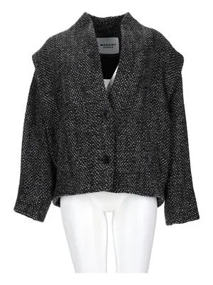 MARANT ETOILE Giacca 'drogo' In Lana Spigata - Charcoal