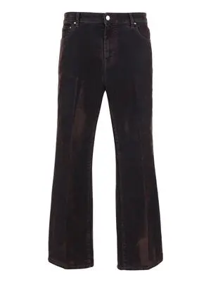 AMIRI Velvet Effect Stretch Cotton Jeans
