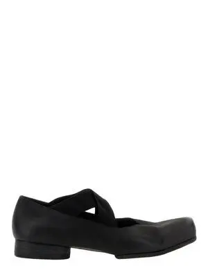 UMA WANG Ballerina In Pelle - Black