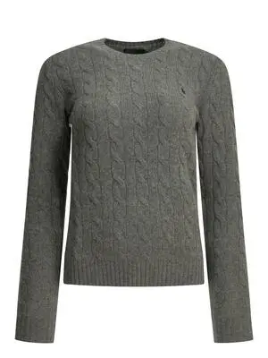 Polo Ralph Lauren Crew Neck Sweater With Logo Grey