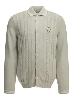 Brunello Cucinelli Cardigan With Logo Grey