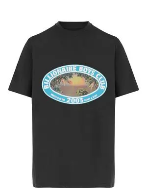 BILLIONAIRE Cotton T Shirt With Safari Print - Black