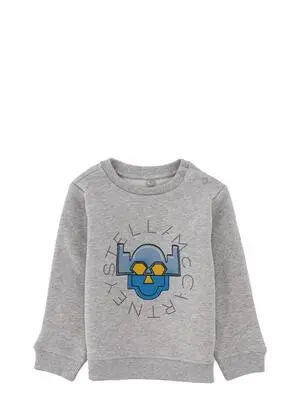 Stella McCartney Felpa Per Neonati Con Stampa Grafica Robot Multicolour