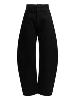 ALAÏA 'round' Wide Leg Jeans