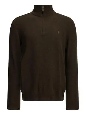 Polo Ralph Lauren Sweater With A Half Zip And Logo - Brown