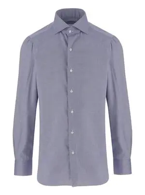 FINAMORE 1925 Cotton Shirt - Navy