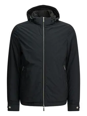 MOORER 'albini Stp' Short Down Jacket Blue