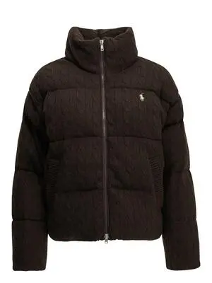 Polo Ralph Lauren Wool And Cashmere Bomber Jacket - Brown