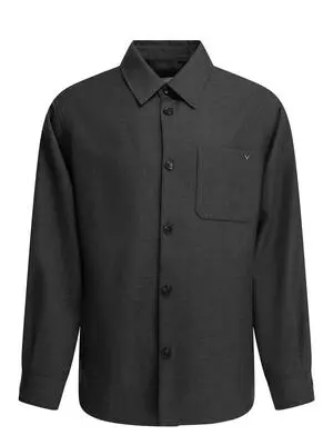 Valentino Garavani V Logo' Overshirt Jacket - Grey