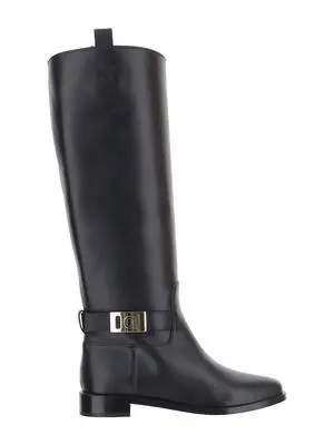 FERRAGAMO Zakia Leather Boots - Black
