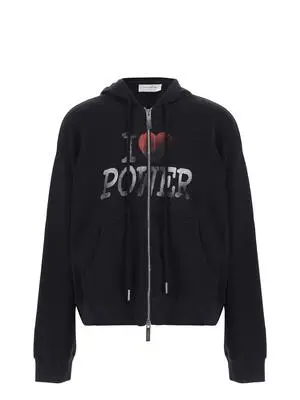 MATIERES FECALES Cotton Hoodie With Zipper