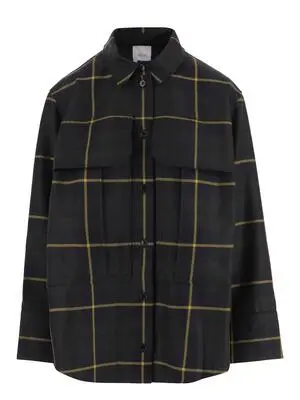 PATOU Checked Wool Shirt With Pockets