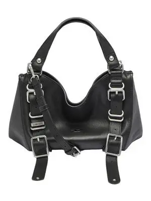 DIESEL® D One” Leather Handbag - Black