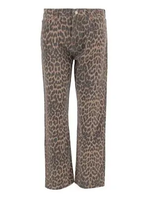 RE/DONE Cotton Jeans With Animal Print